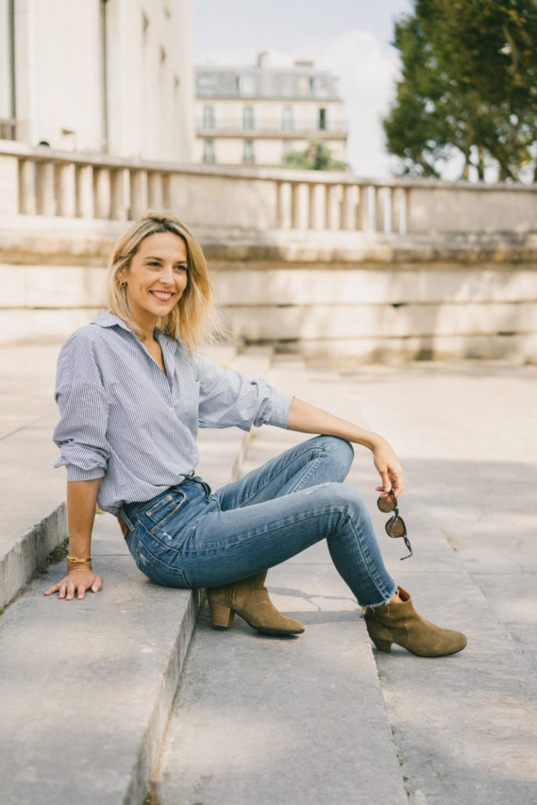 Comment porter la chemise rayée à la rentrée ? - Le Dressing Idéal