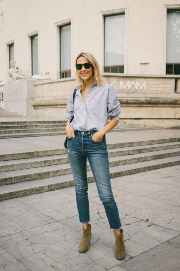 Comment porter la chemise rayée à la rentrée ? - Le Dressing Idéal