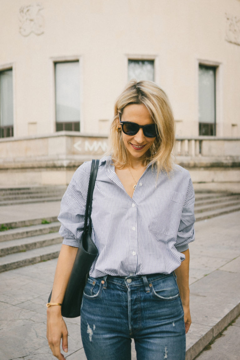 Comment porter la chemise rayée à la rentrée ? - Le Dressing Idéal